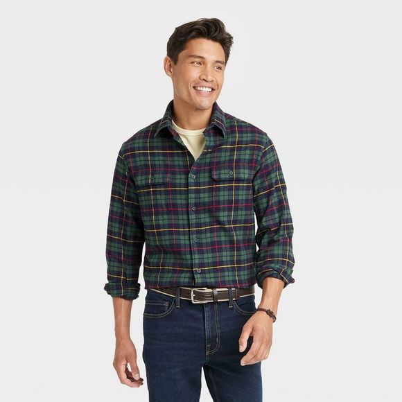 Goodfellow & Co | Shirts | Mens Midweight Flannel Buttondown Shirt ...